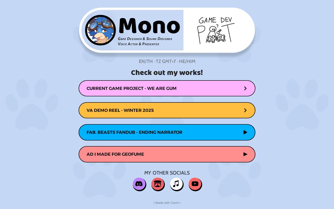 Mono's Carrd